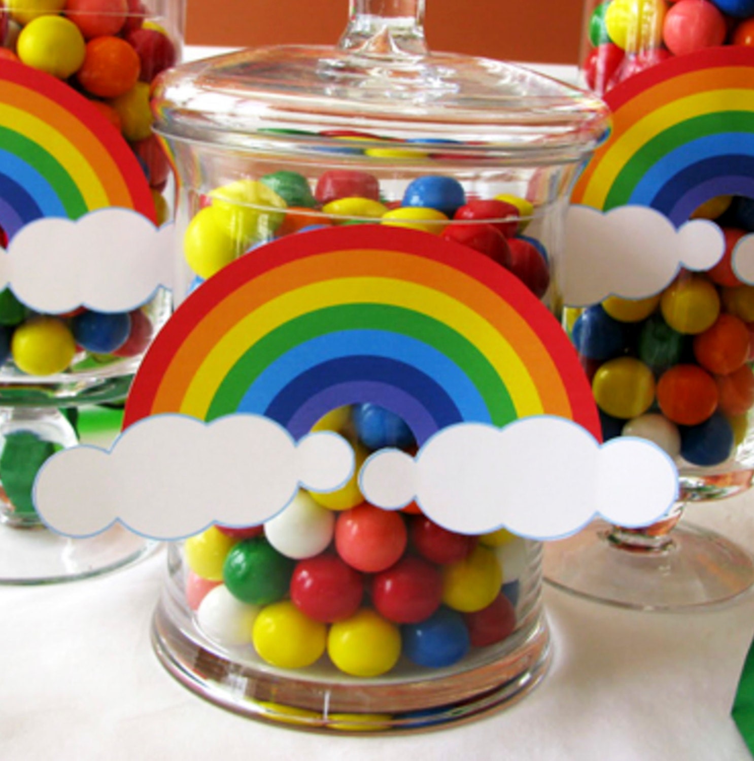 Rainbow Party PRINTABLE Rainbow Decals (INSTANT DOWNLOAD) From Love the ...