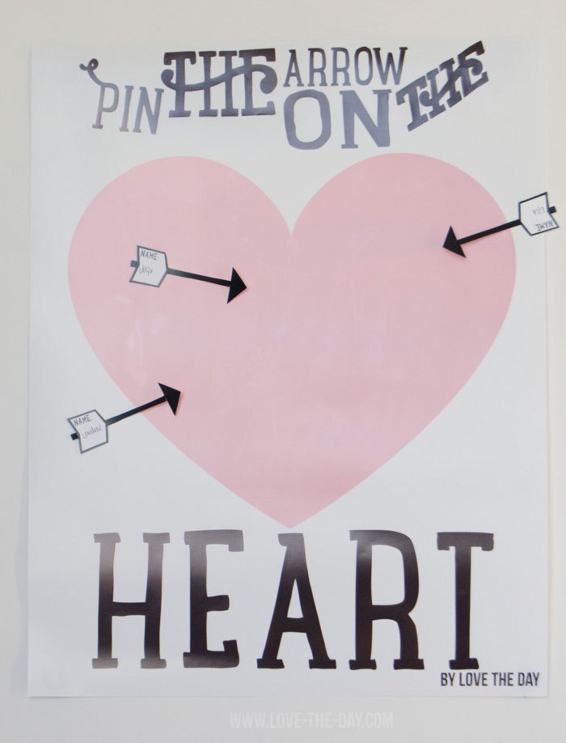 Pin the Arrow on the Heart Valentine Classroom Party Game - Etsy