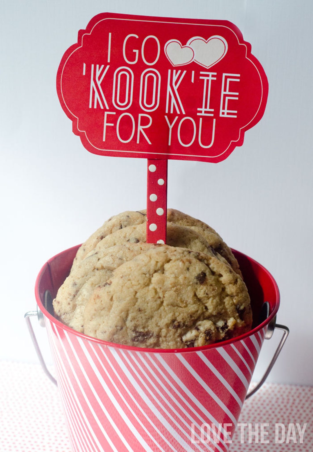 Valentine PRINTABLE Classroom Tag 'kookie for You' by Love the Day - Etsy