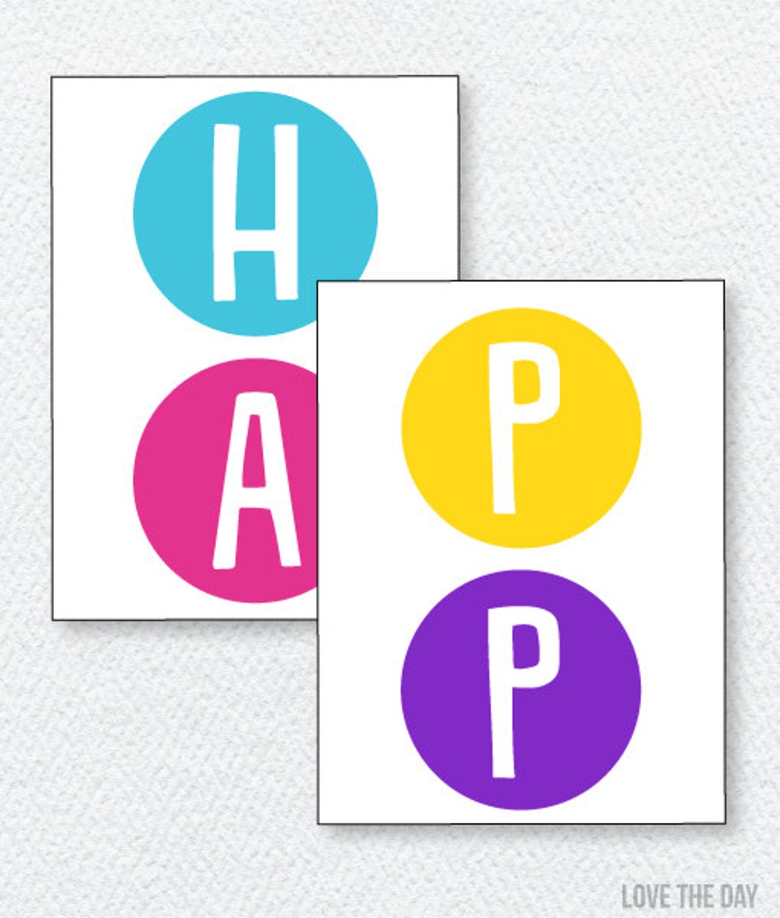 Pretty Polka Dot Party PRINTABLES: Happy Birthday Banner by Love the ...
