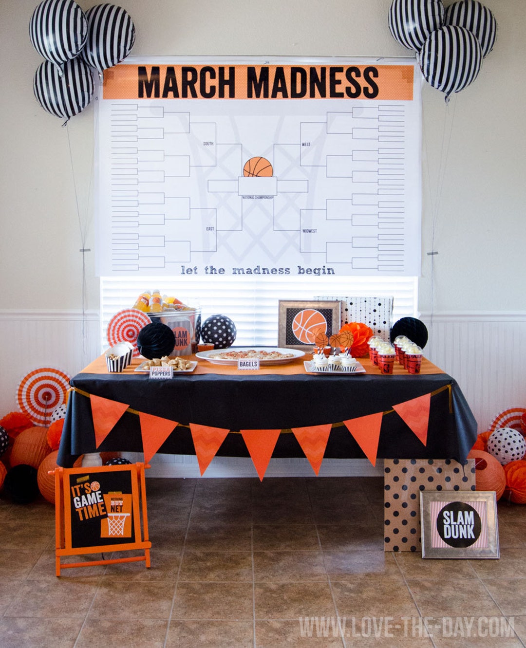 Large 2026 March Madness Bracket Basketball PRINTABLE by Love the Day ...