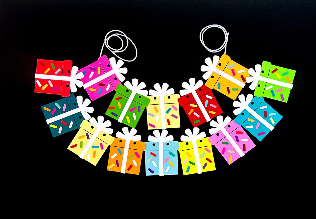 Birthday Present Banner, Birthday Gift Banner, Present Banner, Present ...