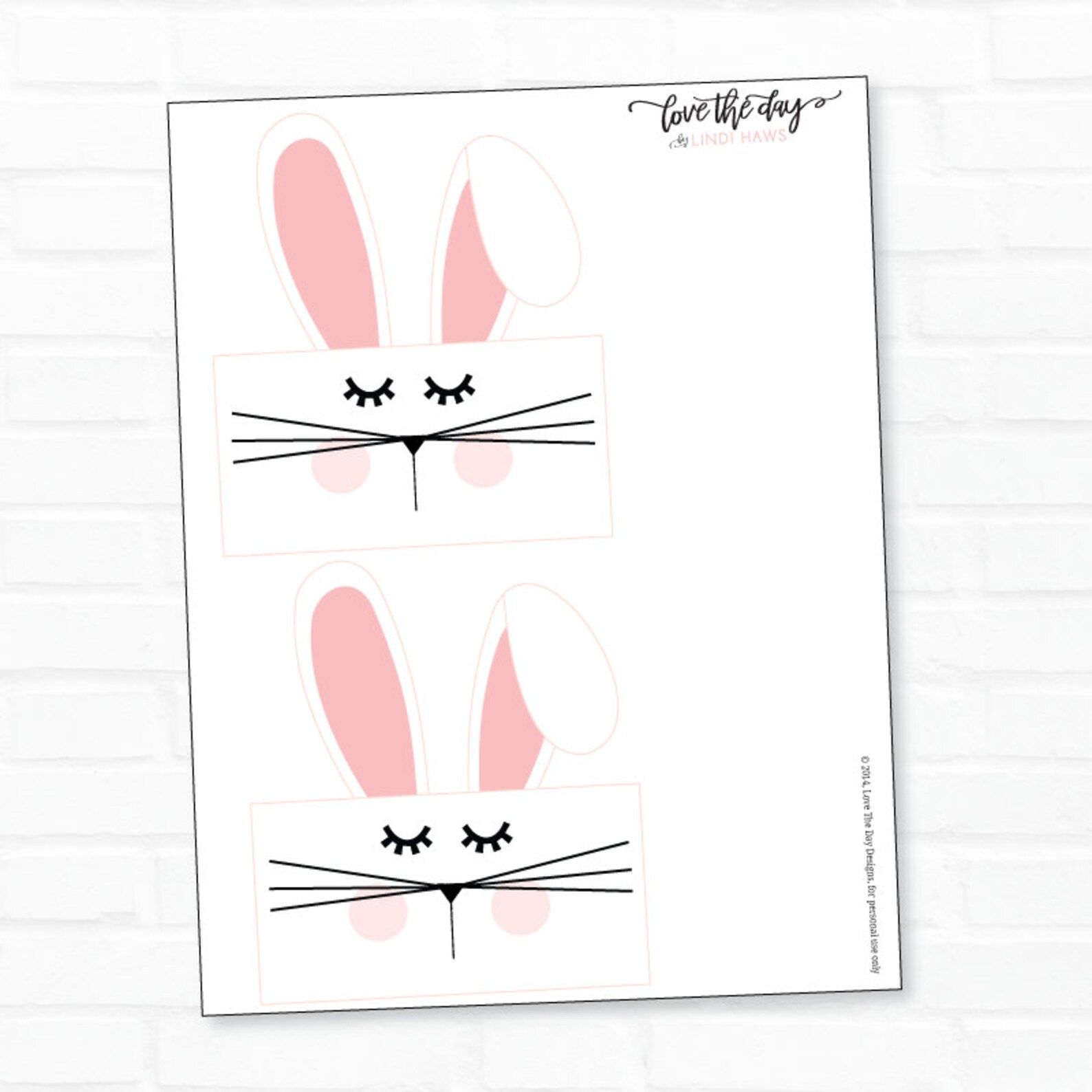 Printable Easter Bunny Toppers by Love the Day INSTANT - Etsy