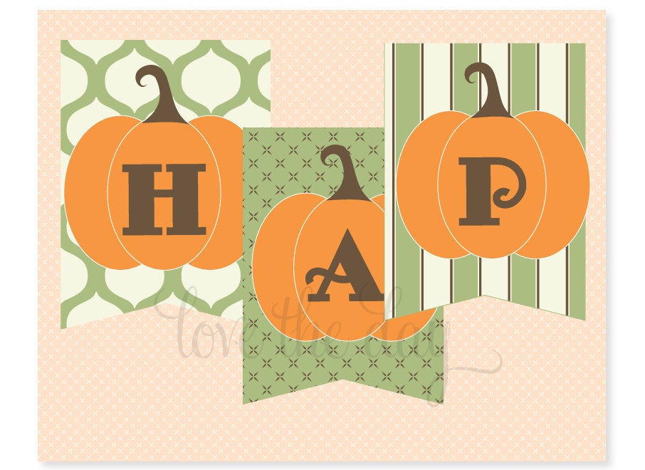 Our Little Pumpkin PRINTABLE Party Birthday Banner INSTANT | Etsy