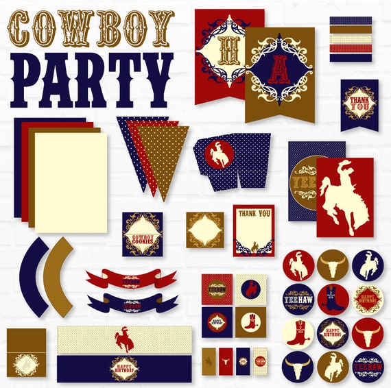 Rustic Cowboy Party PRINTABLES (INSTANT DOWNLOAD) by Lindi Haws of Love ...