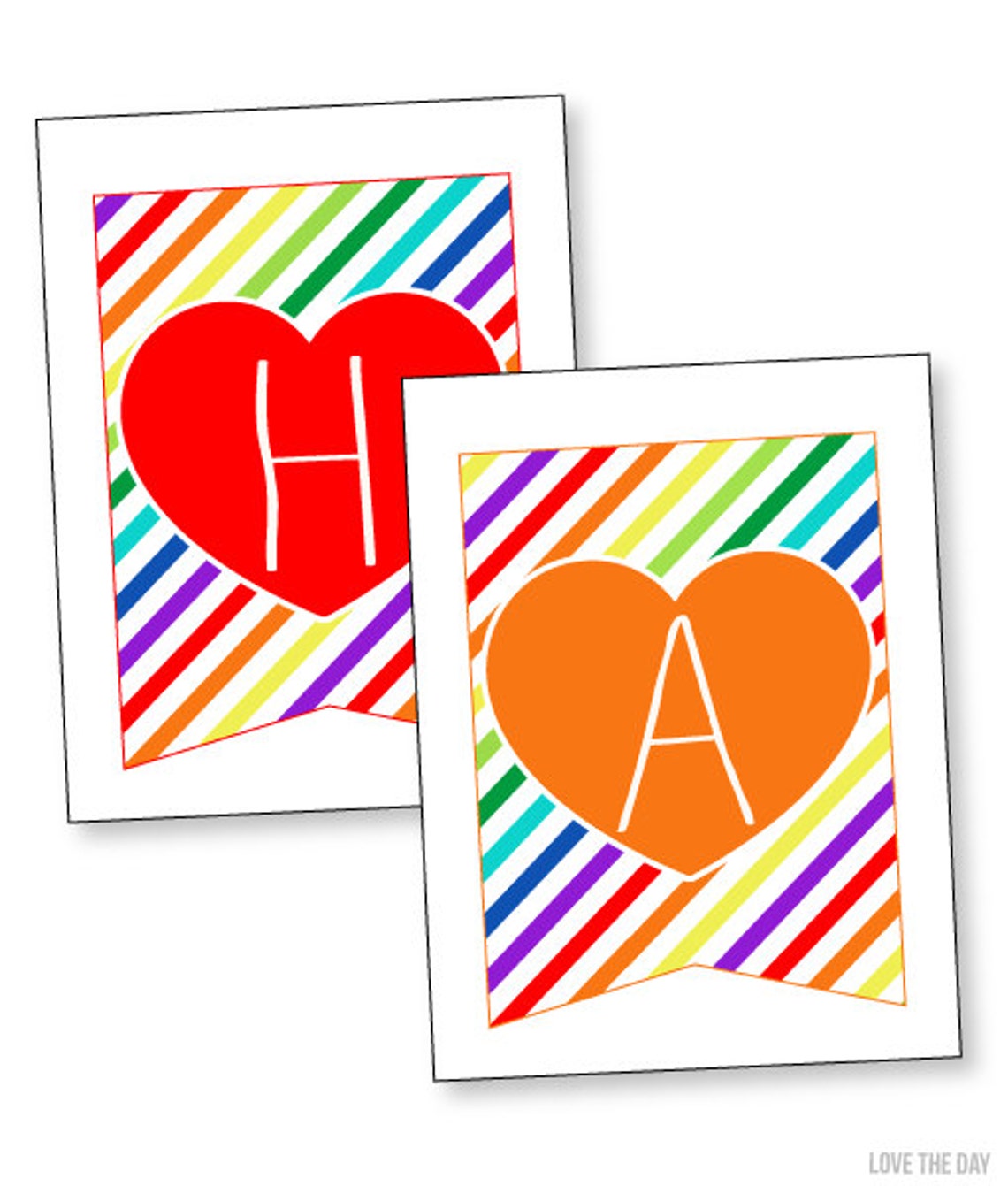 Rainbow Party PRINTABLE Happy Birthday Banner (INSTANT DOWNLOAD) From ...