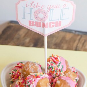 Valentine PRINTABLE Tag 'I Like You A HOLE Bunch' by Love the Day - Etsy