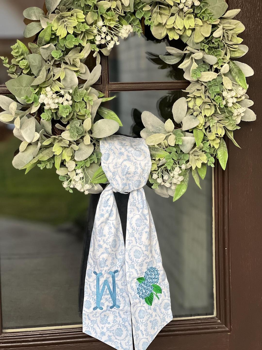 Hydrangea Wreath Sash - Etsy
