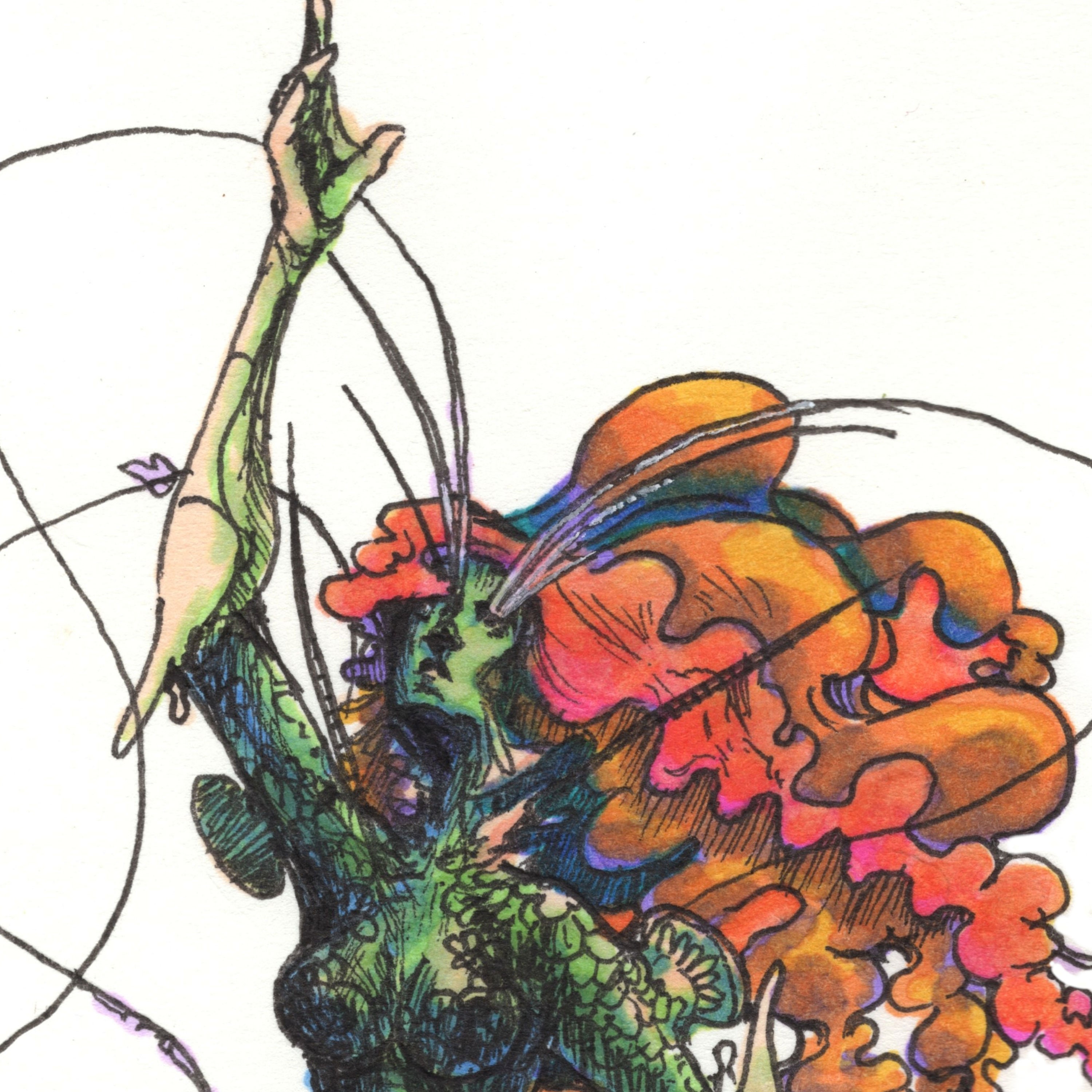 Mermay 2024 Original Colored Ink and Marker Art Piece - Etsy