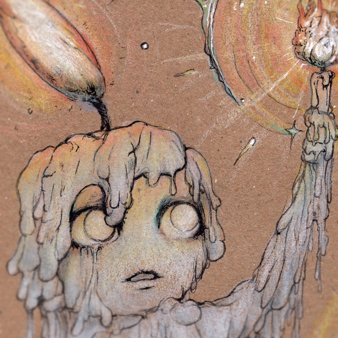 Original Traditional Colored Pencil Ink Art Be the Light - Etsy