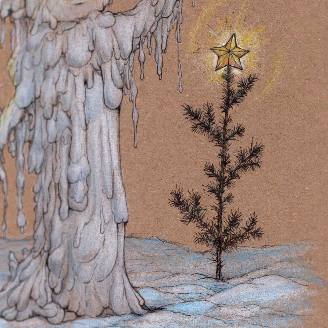 Original Traditional Colored Pencil Ink Art Be the Light - Etsy