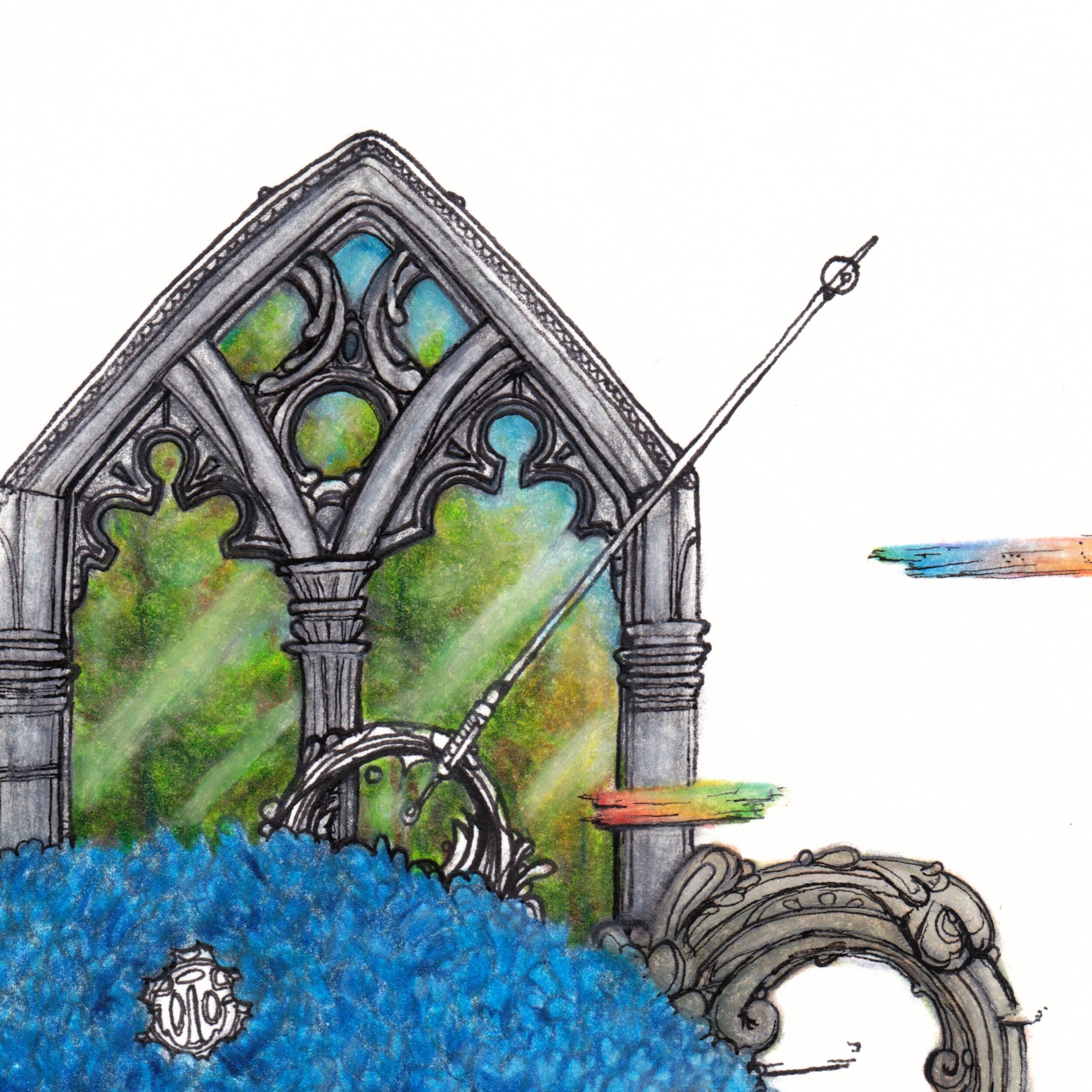 Original Colored Pencil Traditional Art Piece Radiate - Etsy