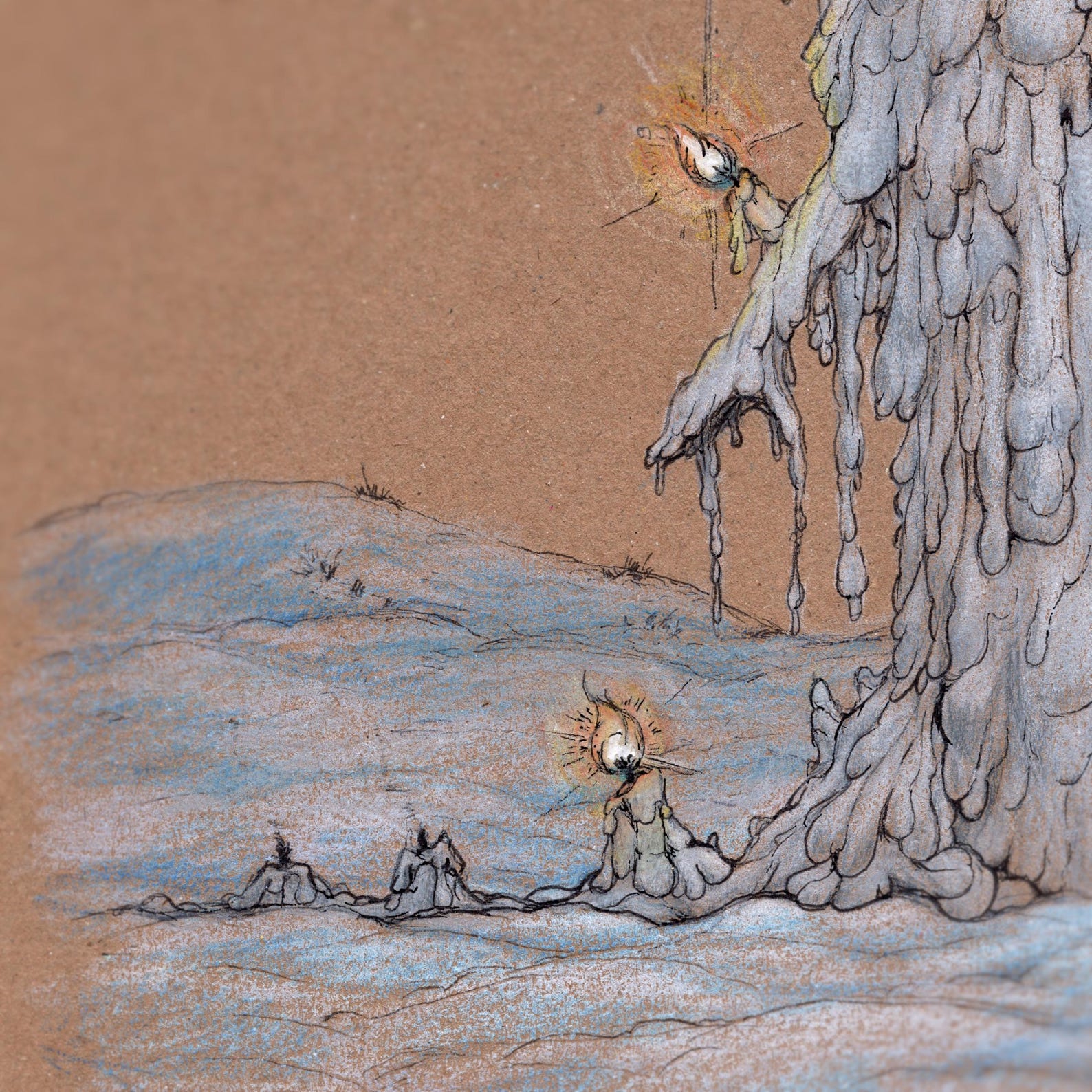 Original Traditional Colored Pencil Ink Art Be the Light - Etsy