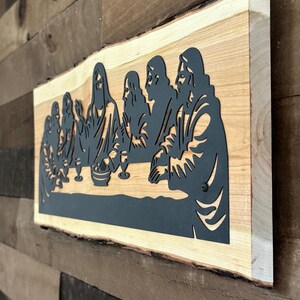 Religious Wall Art Last Supper Display Black Metal Accent Home Decor ...