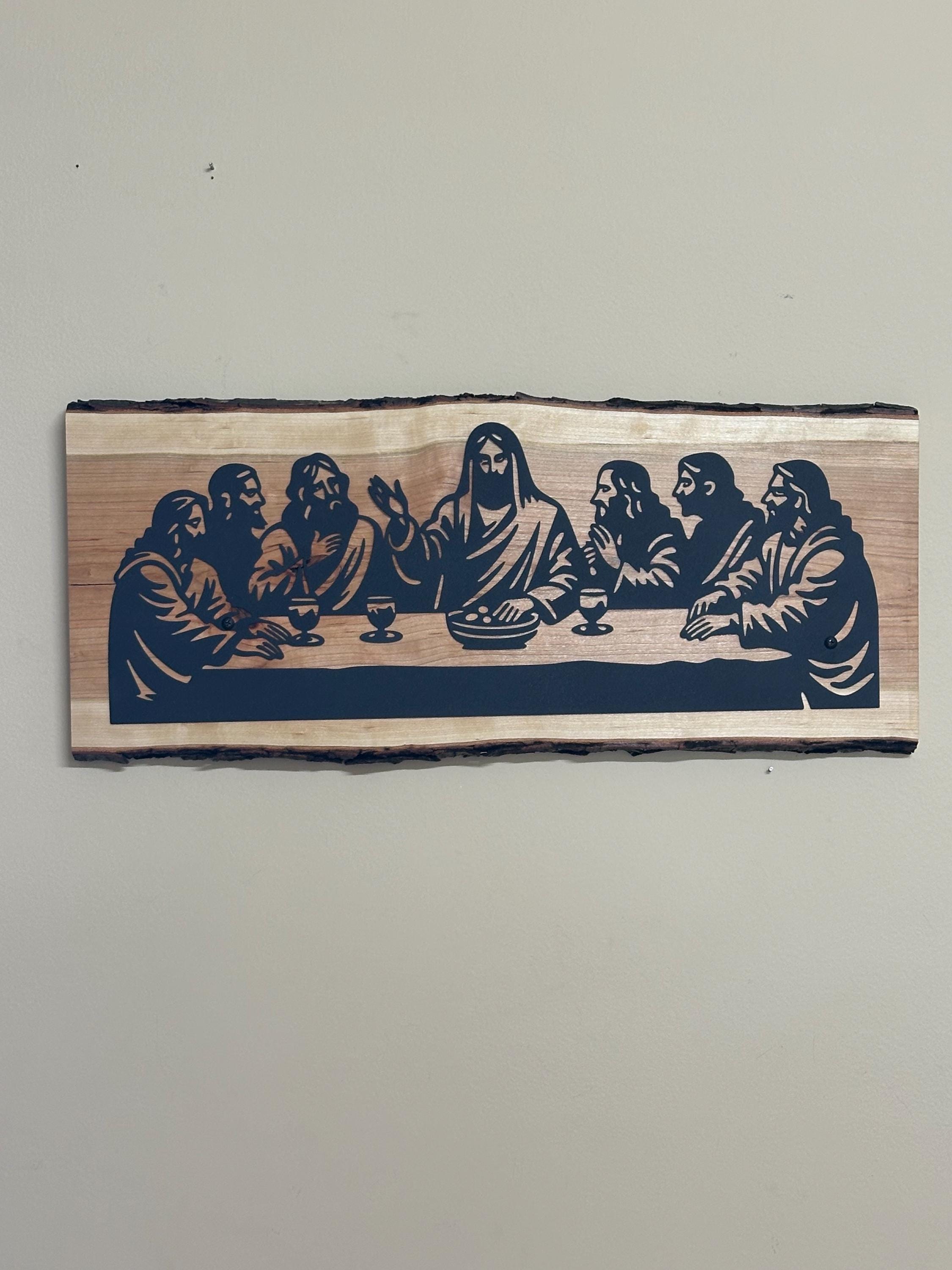 Religious Wall Art Last Supper Display Black Metal Accent Home Decor ...
