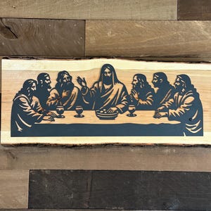 Religious Wall Art Last Supper Display Black Metal Accent Home Decor ...