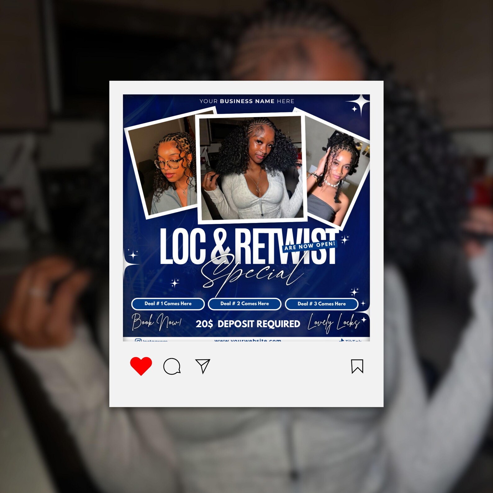 Locs Specials Flyer, Party Flyer, Booking Flyer, Hair Flyer, Braid ...