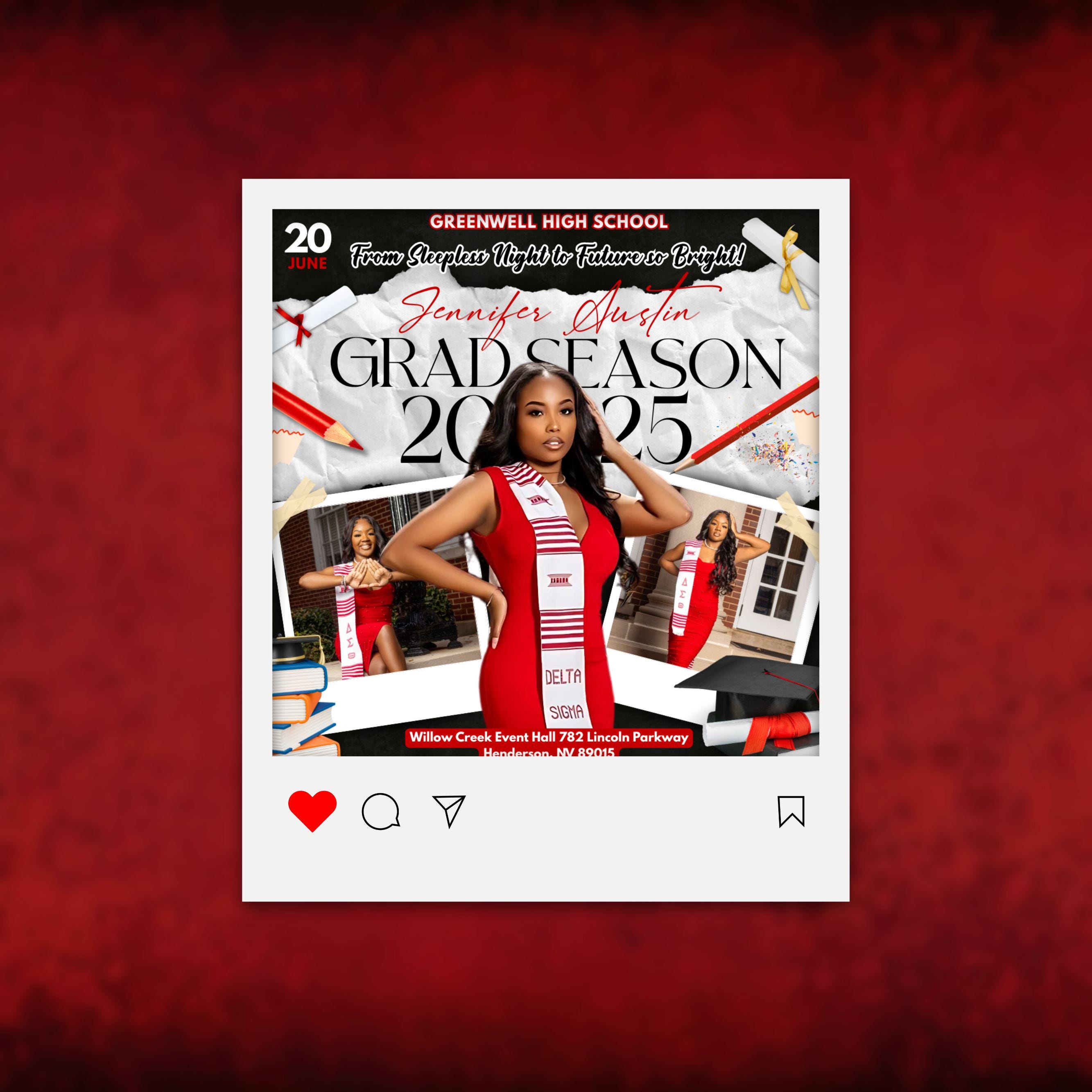 Graduate Flyer, Graduation Party Flyer, Graduation Invitation, College ...