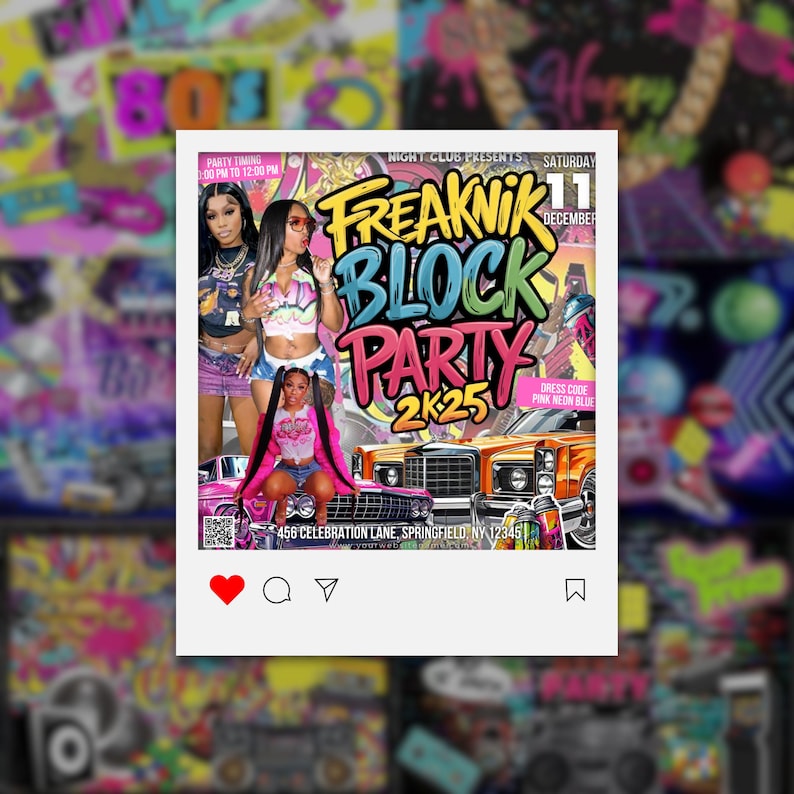 Freaknik Party Flyer, Freaknik Party Invite, Nightclub Flyer, Pool ...