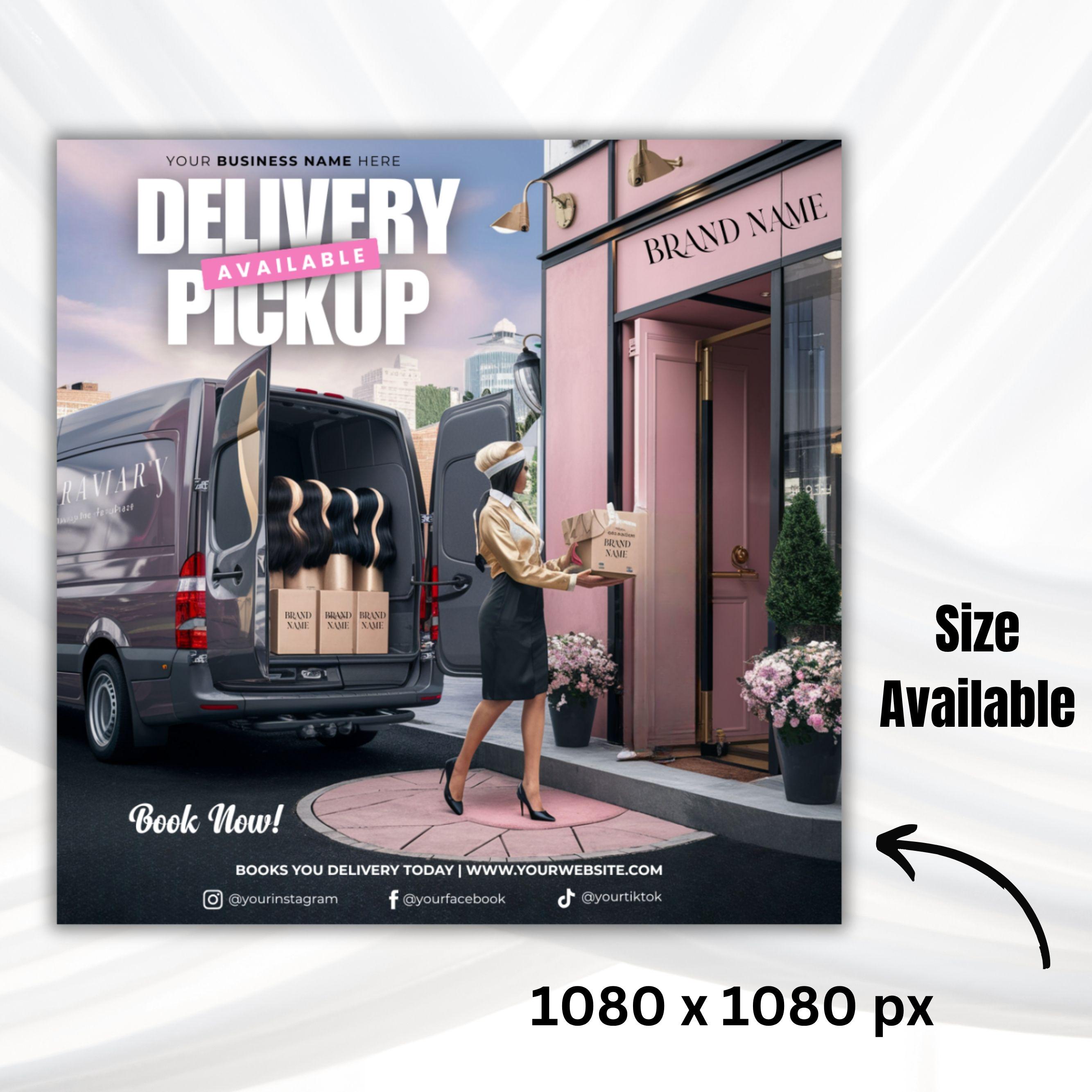 DIY Delivery & Pickup Flyer, Delivery Service Flyer, Pickup Service ...
