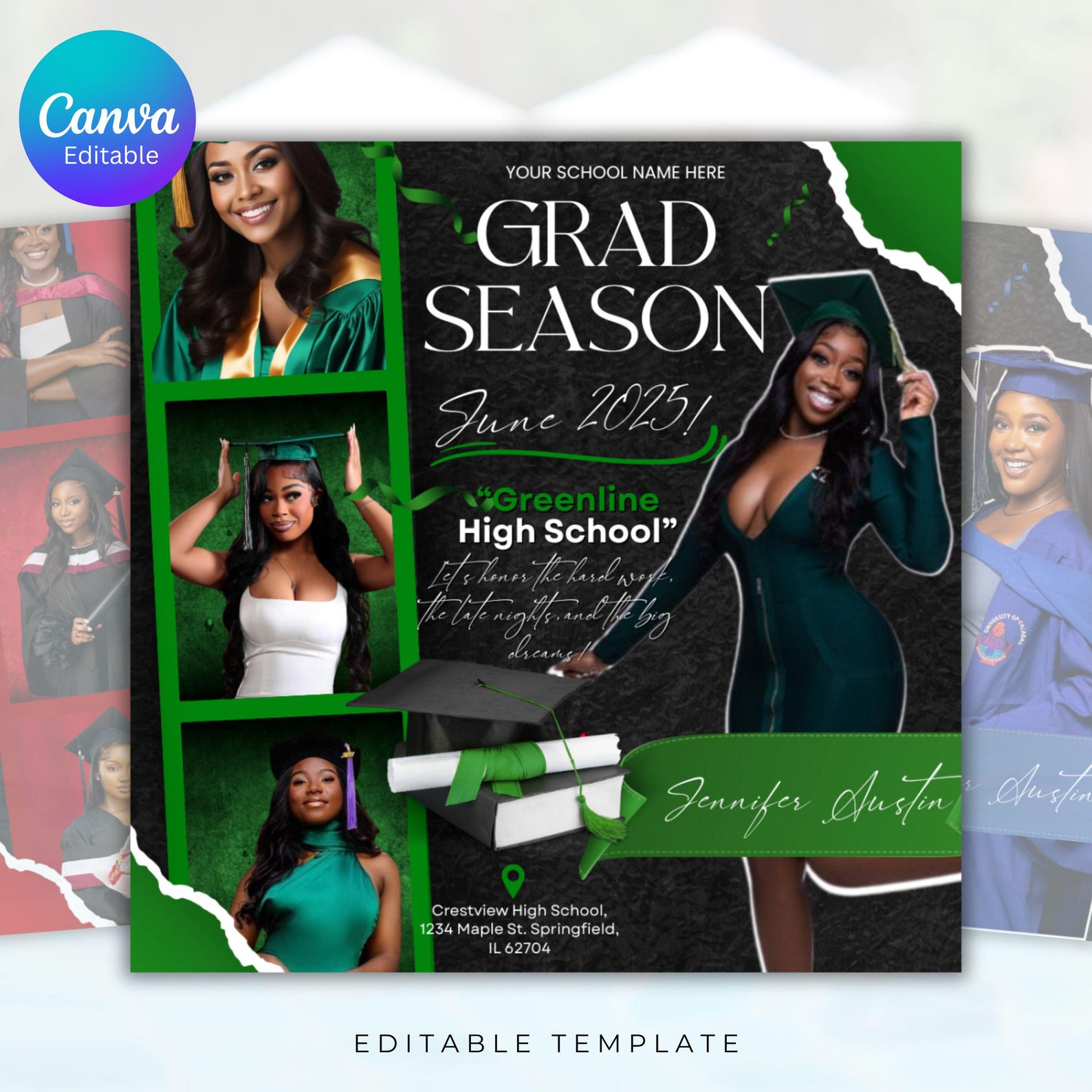 Graduate Flyer, Graduation Party Flyer, Graduation Invitation, College ...