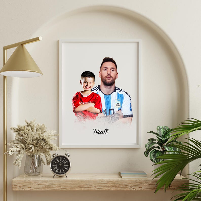 Personalized Lionel Messi Poster With My Photo to Print in A3 Size ...