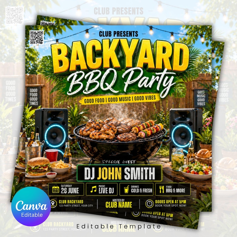 Backyard Flyer Design - Etsy