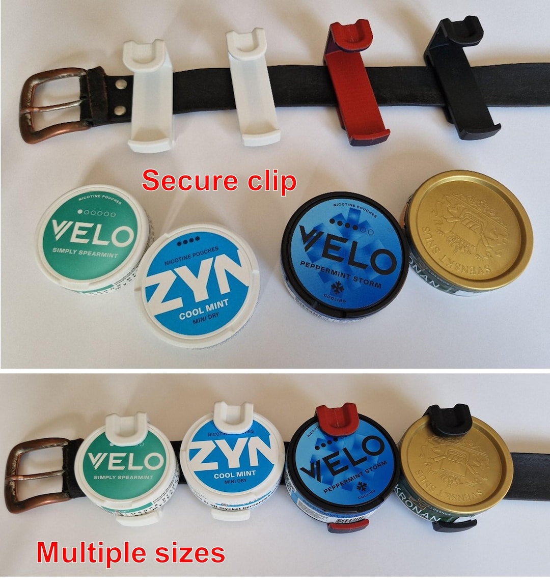 Tobacco Snus Dip Can (multiple Sizes) Holder. Clip or Dangle, for Belt ...