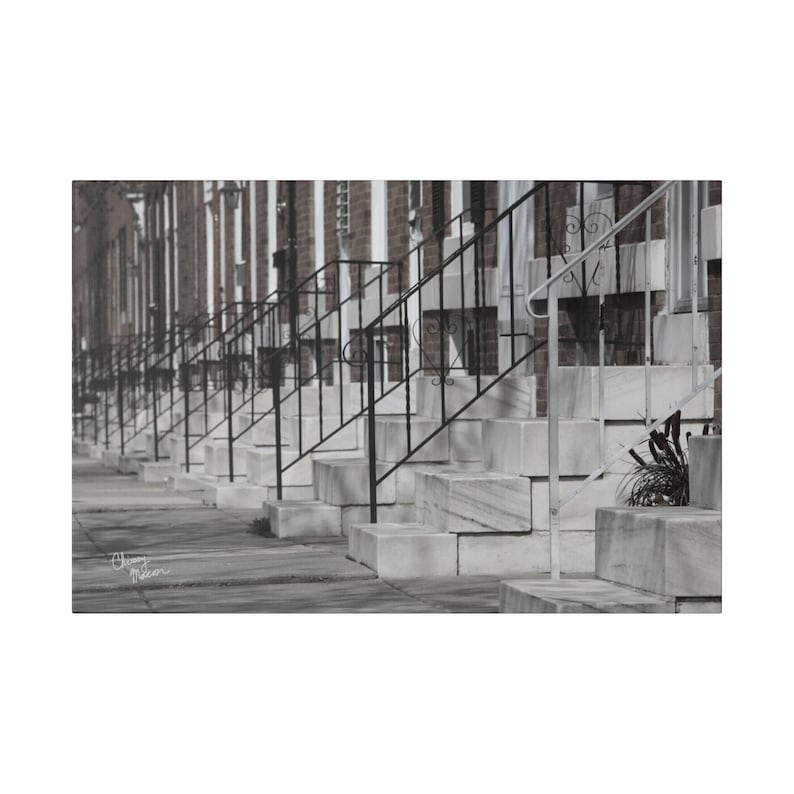 Canvas Wall Art - Baltimore Stoops; Baltimore Front Steps Photo, Canton ...