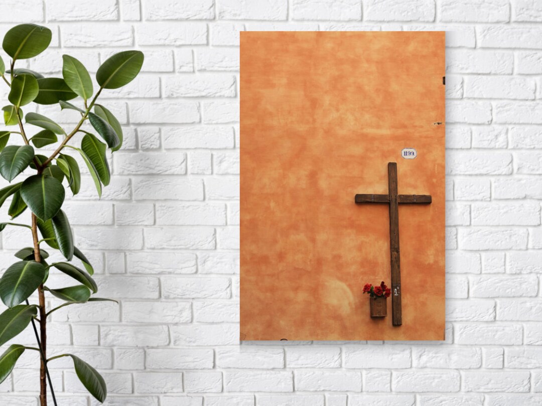 Cross Photo, Christian Cross on Canvas Artwork, Cross Decor, Christian ...