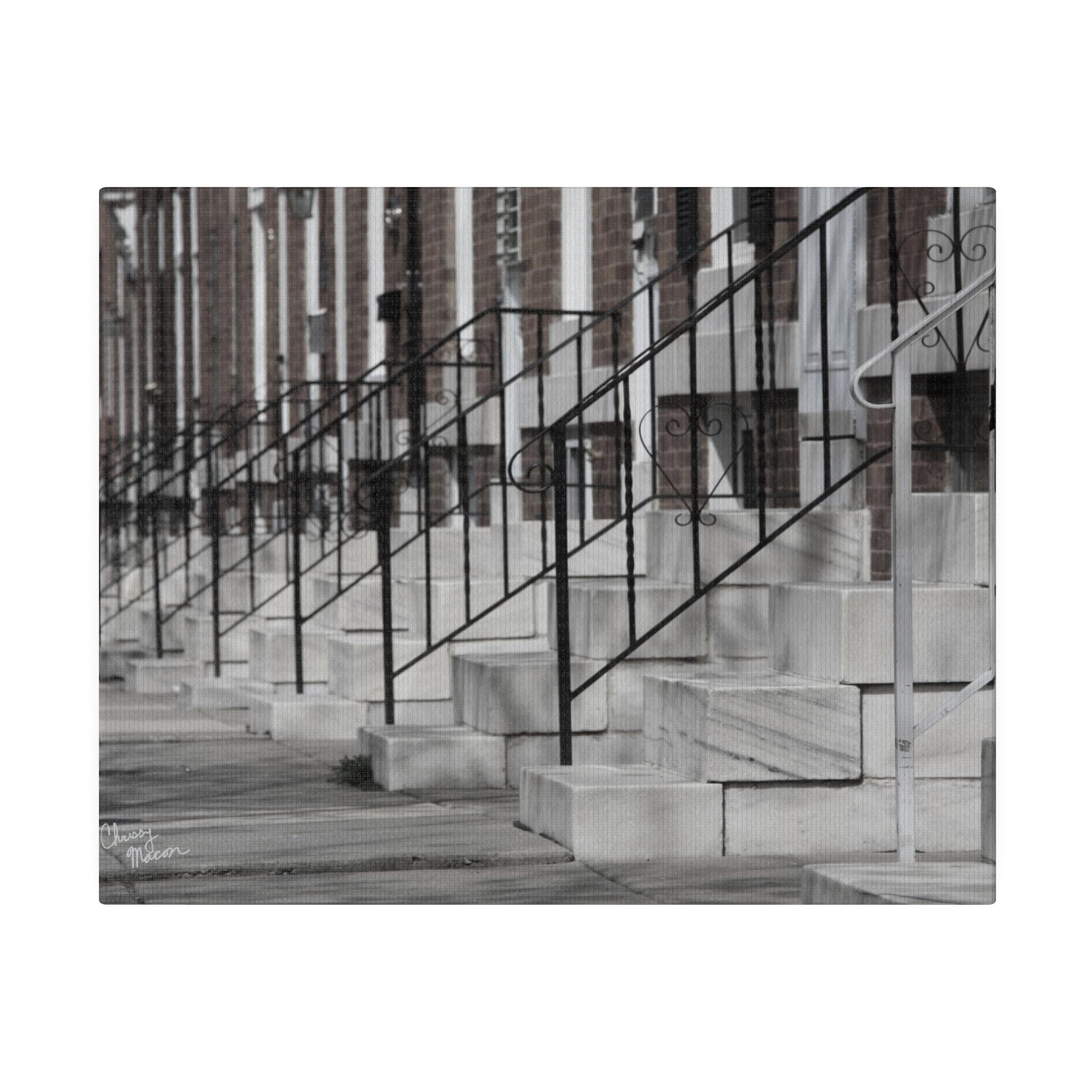 Canvas Wall Art - Baltimore Stoops; Baltimore Front Steps Photo, Canton ...
