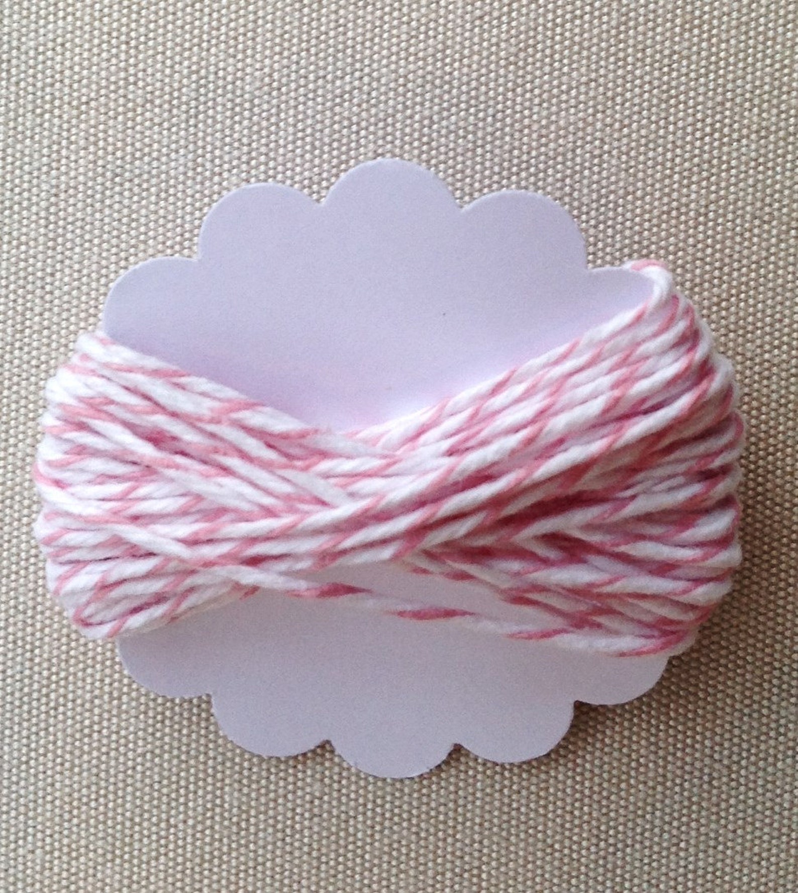 5m Pastel Pink Divine Twine - 5.4 Yards Cotton Candy Pink & White ...