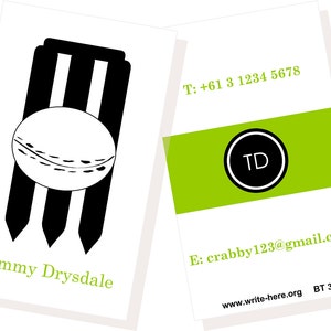 Personalized Luggage Tags Cricket Bat Ball Stumps Wicket Set of 2 ...