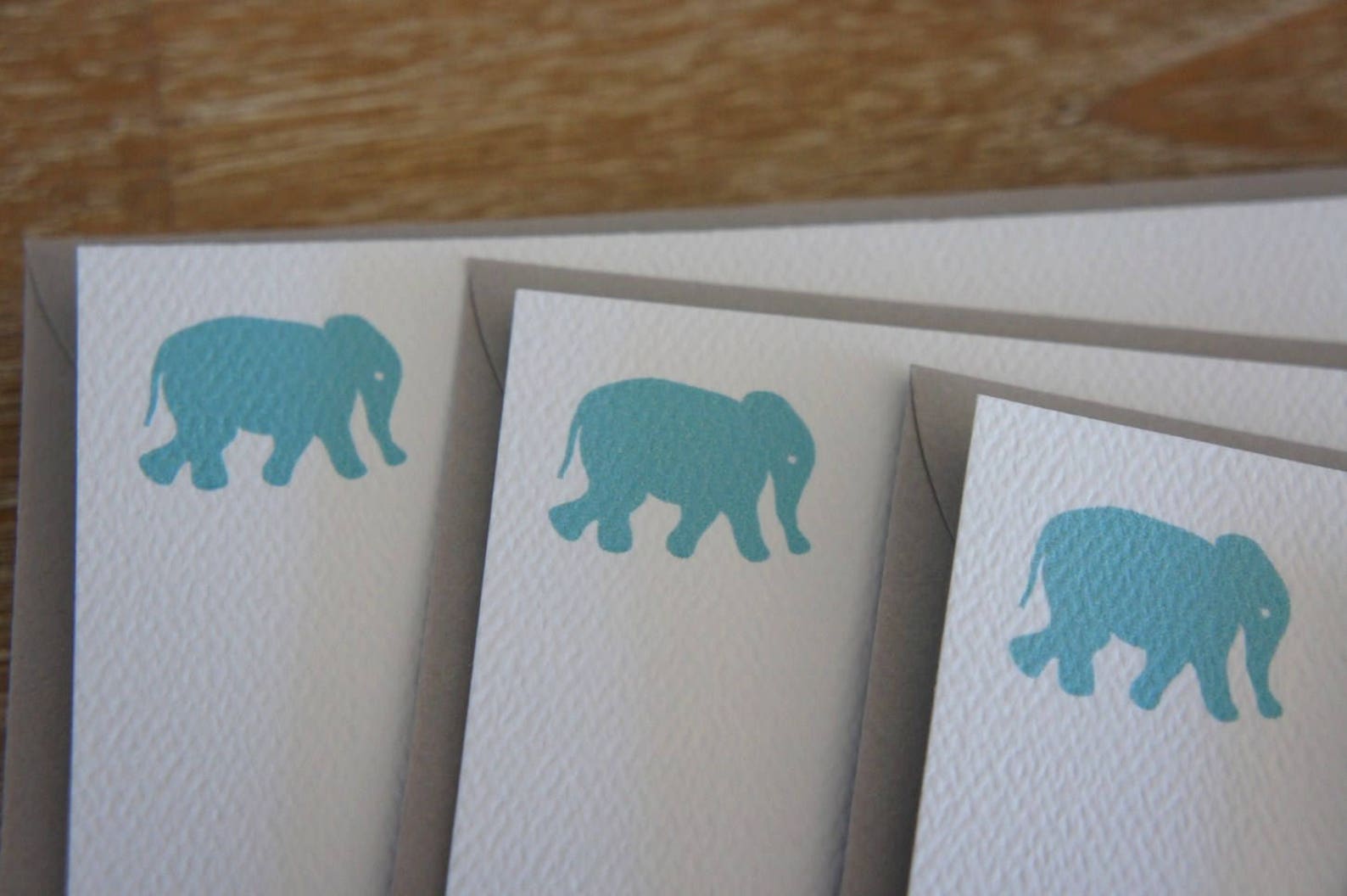 Personalized Note Cards Elephant Pastel Pink Set of 10 NC 19 - Etsy