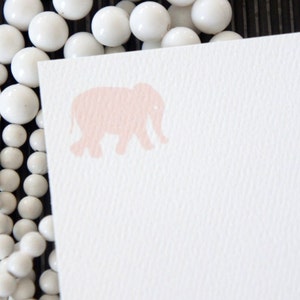 Personalized Note Cards Elephant Pastel Pink Set of 10 NC 19 - Etsy