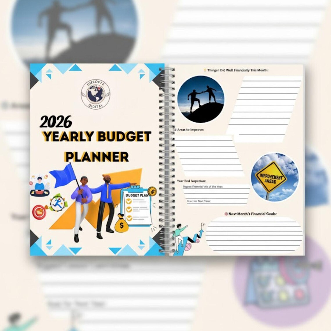 2026 Yearly Financial Planner | Annual Budget Tracker | Income ...