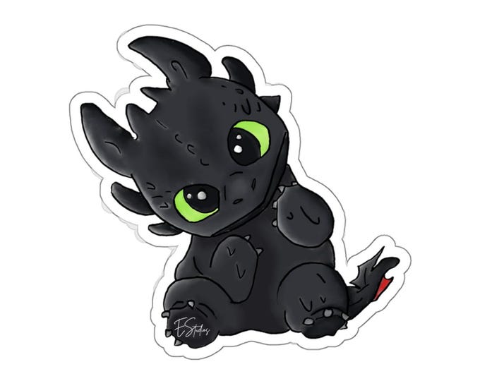 HTTYD Toothless Dragon Die-cut Vinyl Stickers - Etsy
