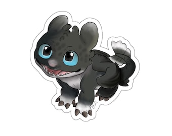 HTTYD Toothless Die-cut Stickers - Perfect for Laptops and Water ...