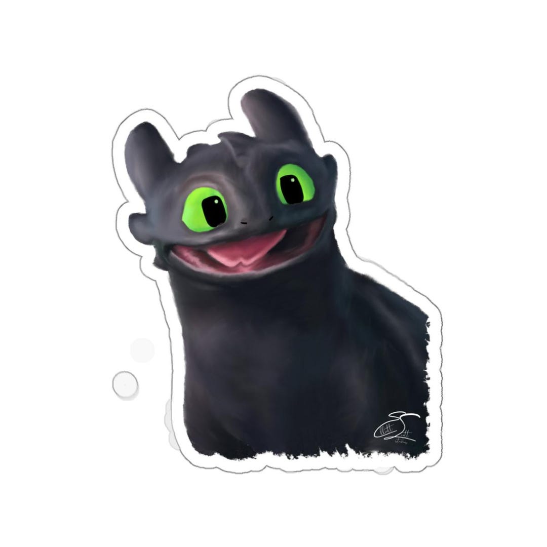 Toothless Dragon Funny Die Cut Sticker HTTYD Inspired - Etsy
