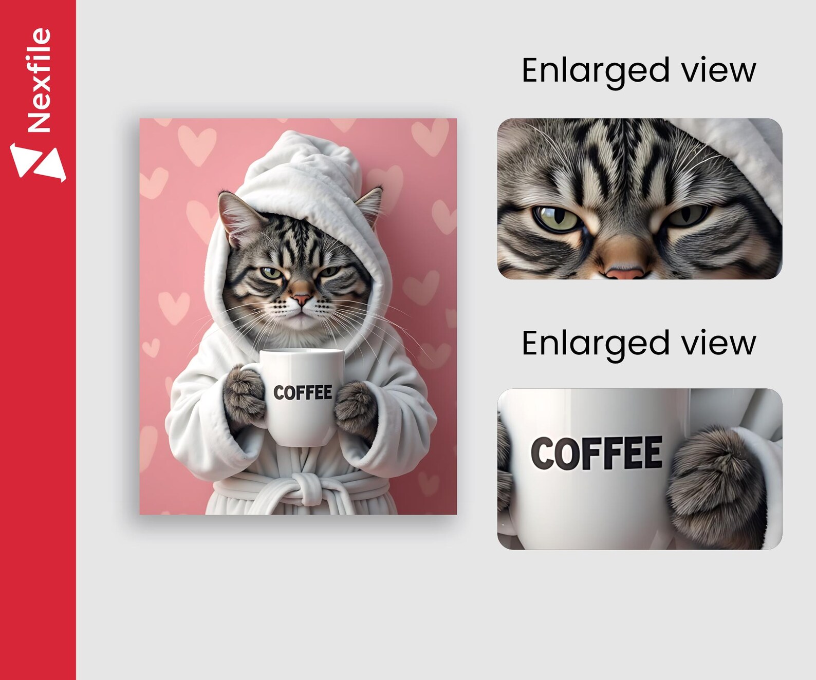 Funny Cat Wall Art, Cute Wall Decor, Coffee Wall Art, Cute Cat Art ...