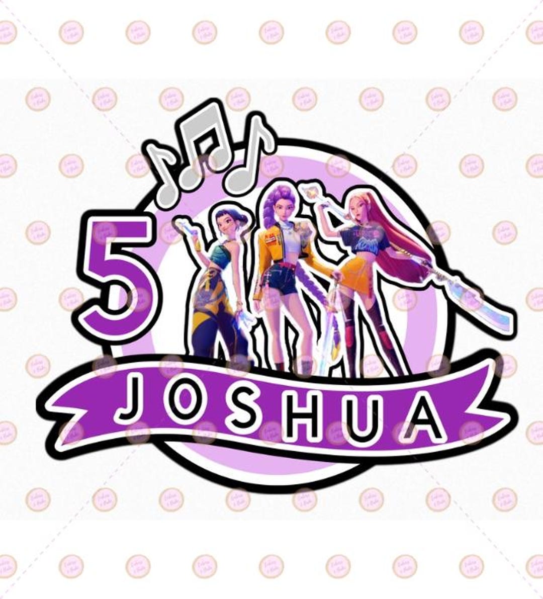 K-pop Demon Hunter Cake Topper | Personalised Name & Age | Fantasy ...