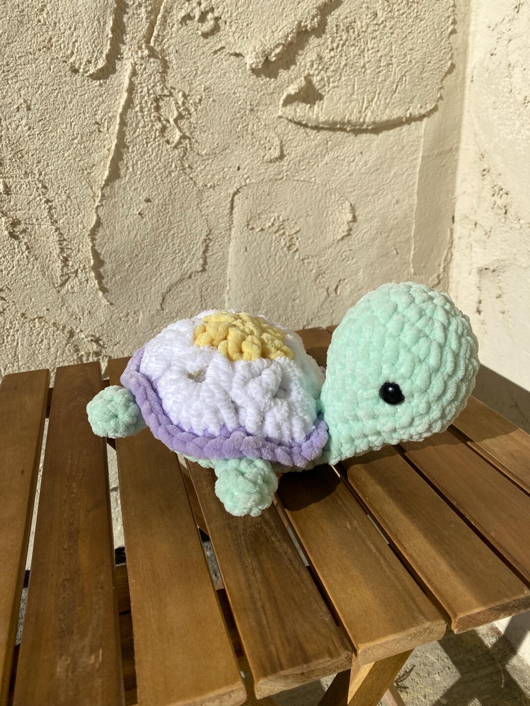 Crochet Flower Shell Turtle Plushie - Etsy