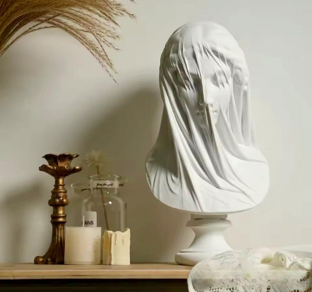 Greek Goddess Statue, Veiled Lady Bust, Classic Gifts of Roman ...