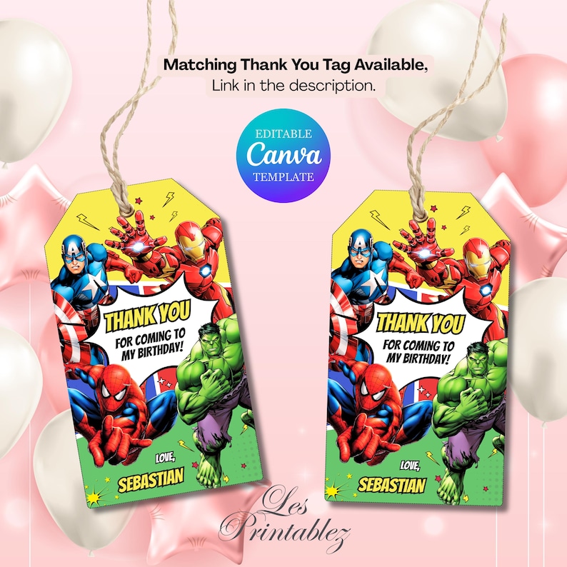 Editable Superheroes Birthday Invitation, Superhero Birthday Invite ...