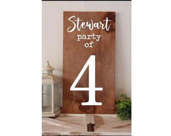 Party of 4 sign | Etsy