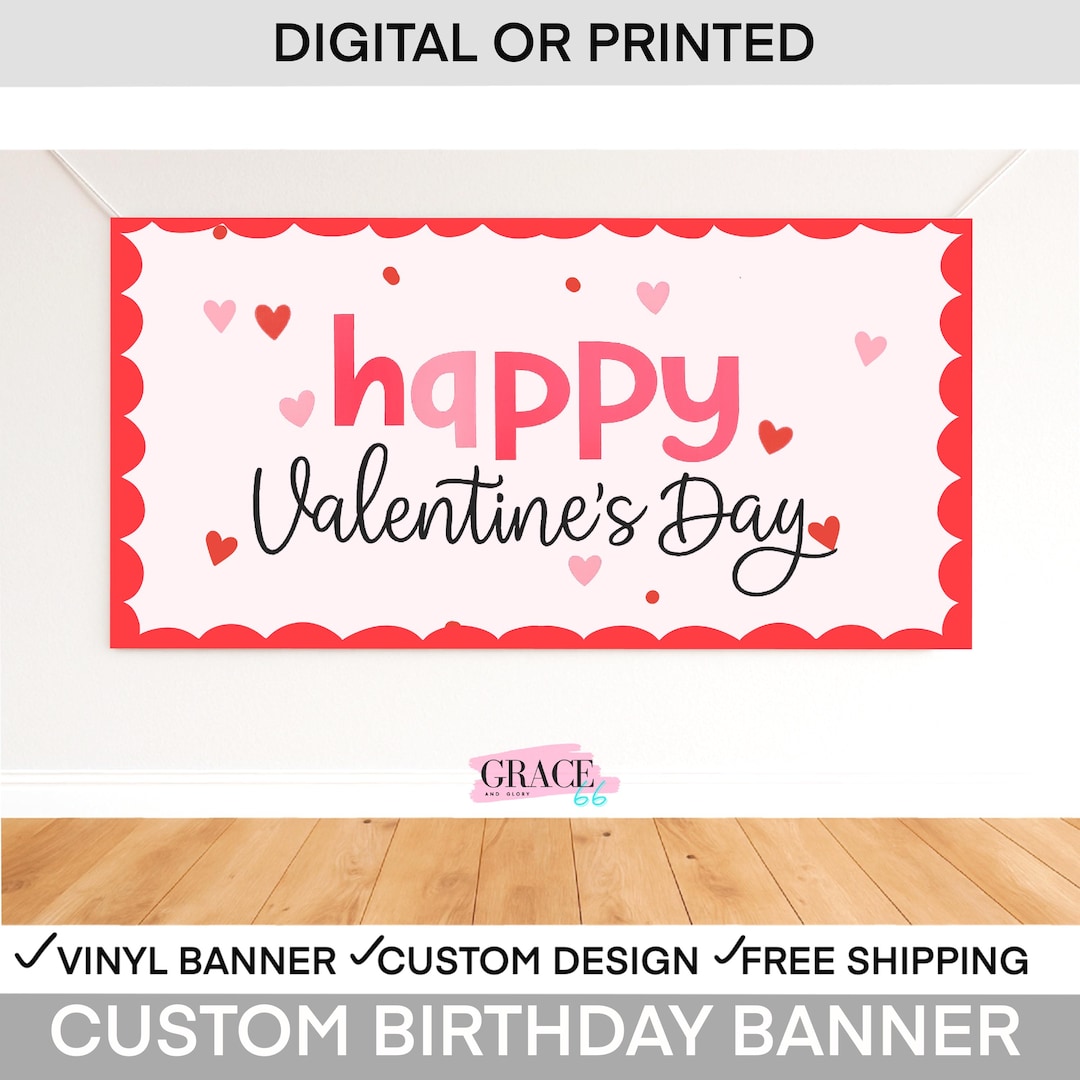Valentine Banner | Classroom Decor | Digital or Printed | Custom ...