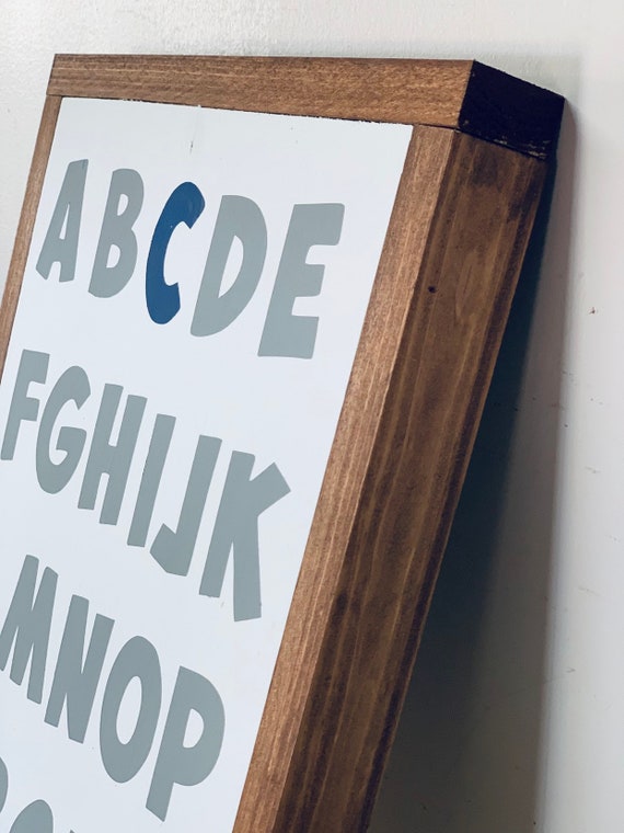 Uppercase Kid's room Playroom ABCs Wooden Alphabet Sign Lowercase ...