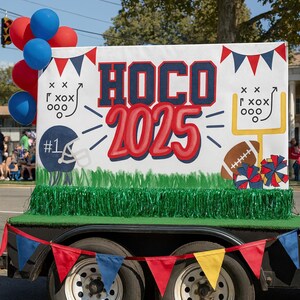 Custom Football HOCO Banner – Game Day Party Decor – HOMECOMING Banner ...
