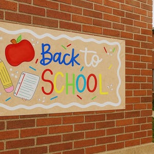 DIY Back to School Banner | Brown Kraft Paper Banner | Back to School ...