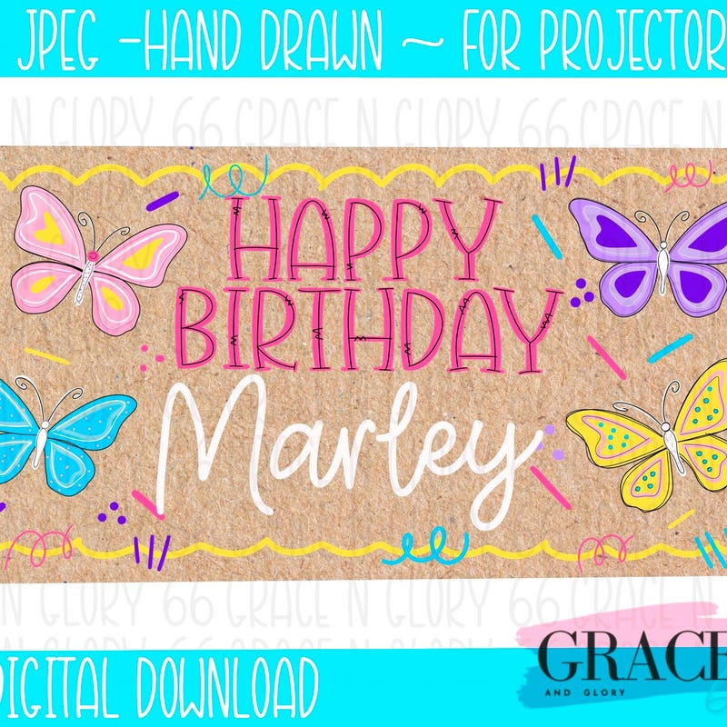 Butterfly Birthday Banner - Etsy